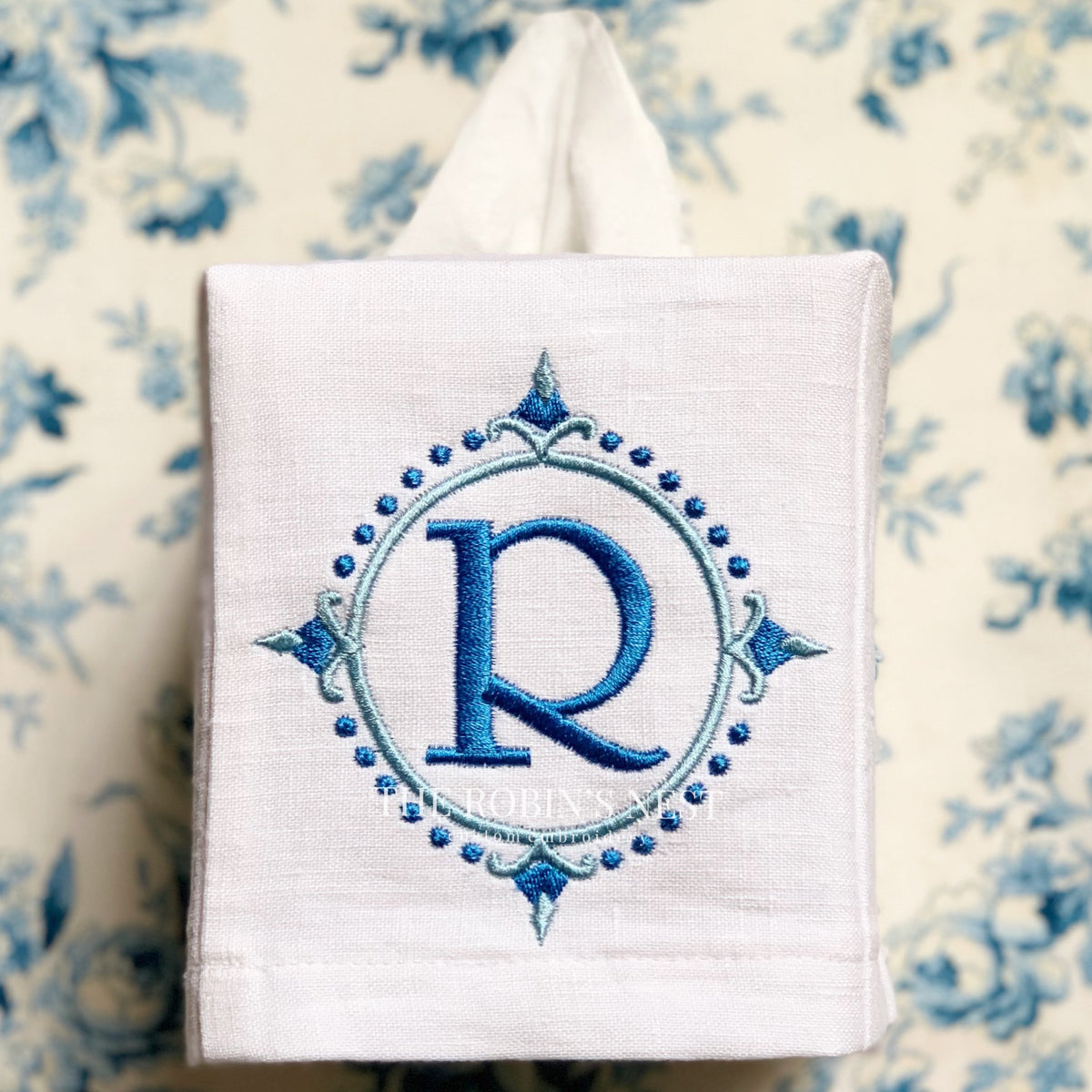 Fingertip Towels & Linen Tissue Box Cover - Dottie – The Robin's Nest ...