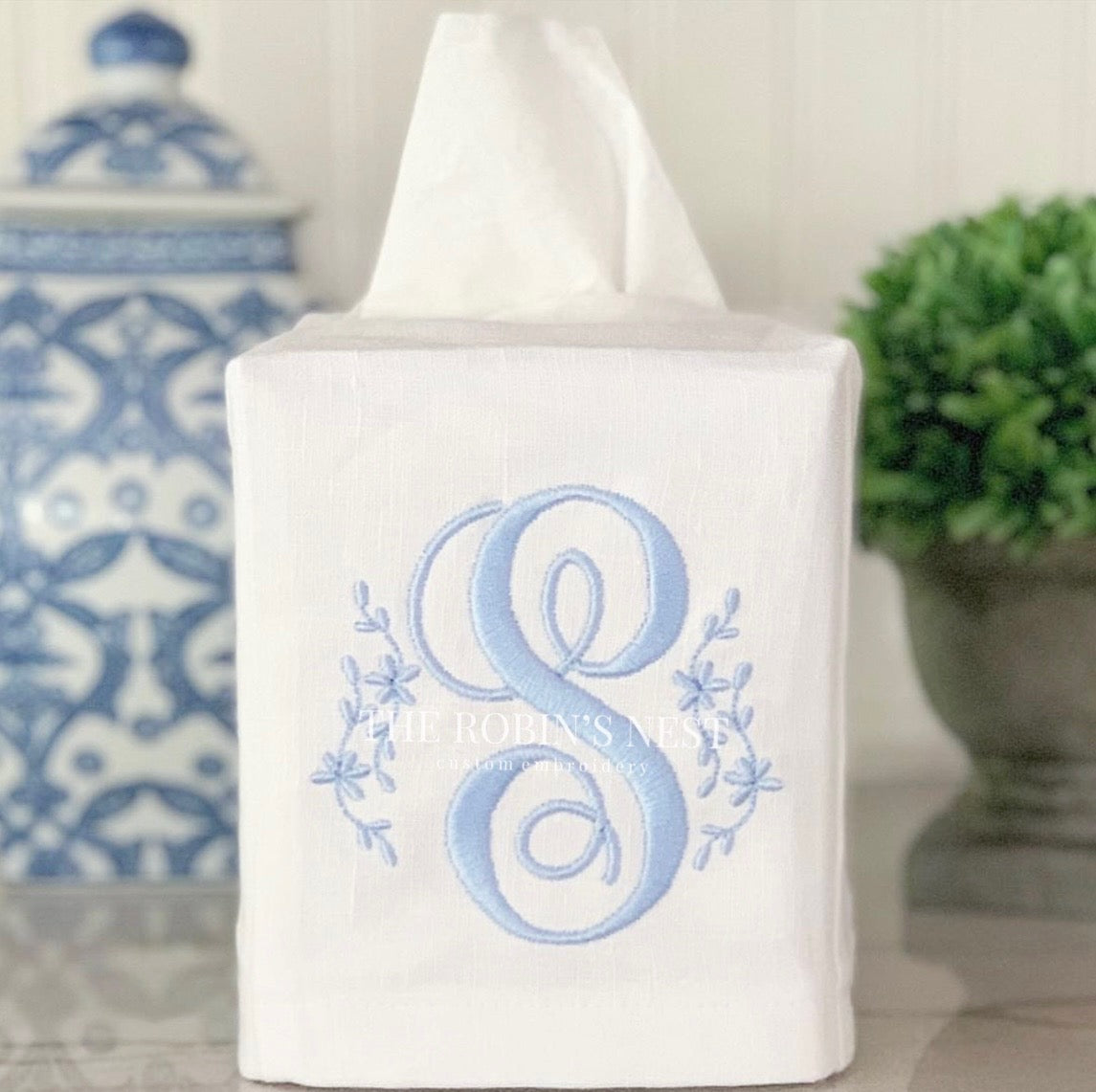 Fingertip Towels & Linen Tissue Box Cover - Lexi with Flourish – The ...
